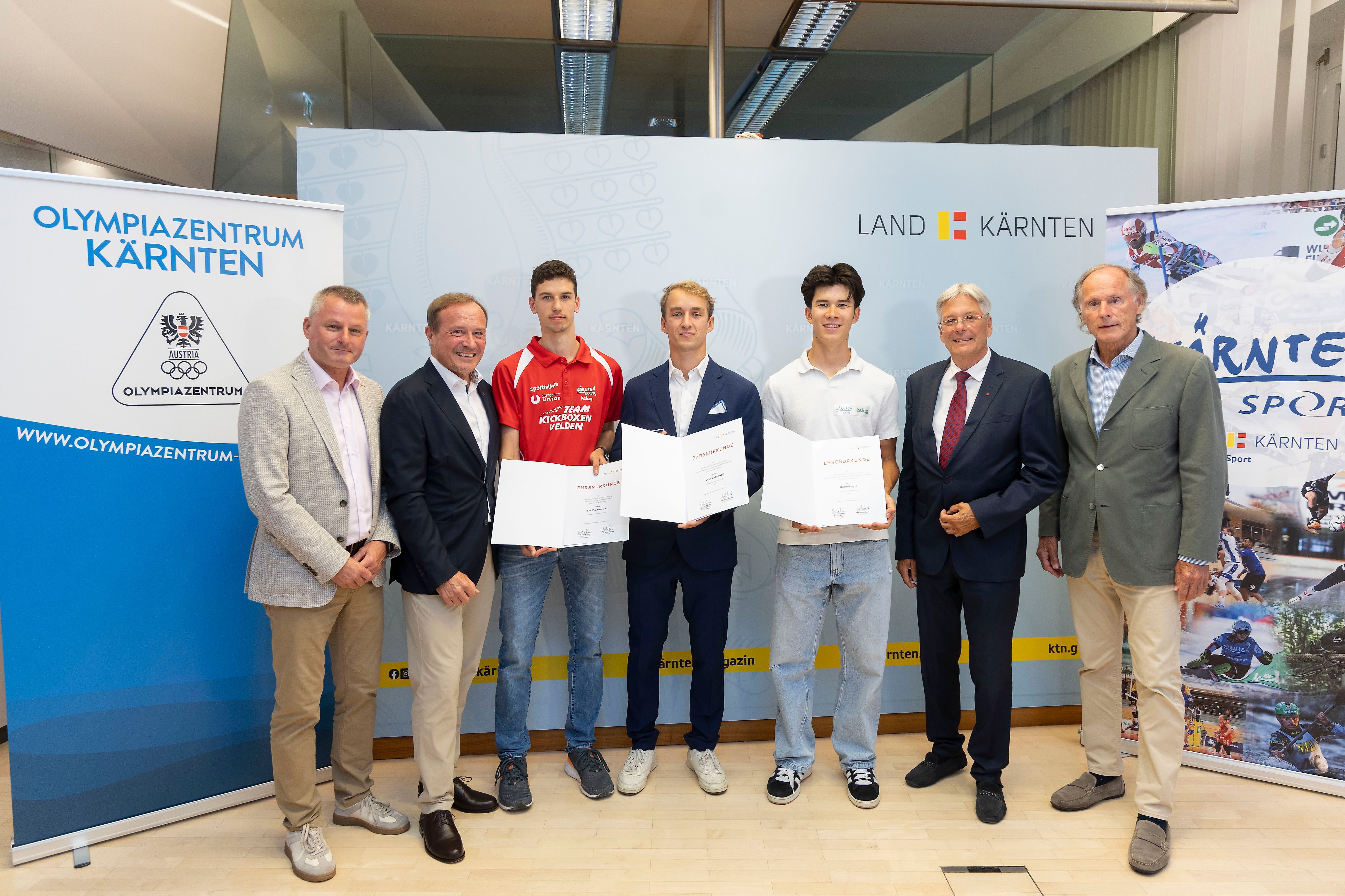 Ehrung für drei erfolgreiche Kärntner Sportler - Land Kärnten